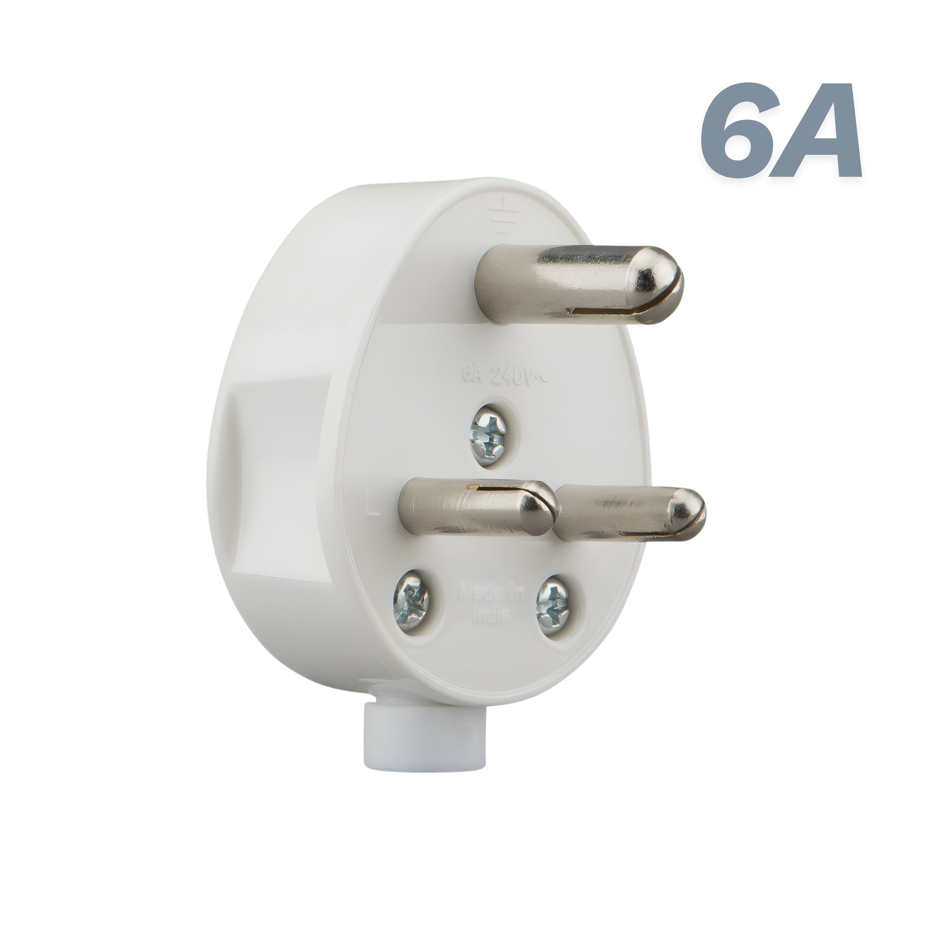 Philips 6A 3-Pin Plug Top – Standard Power Plug White – ONECUBE